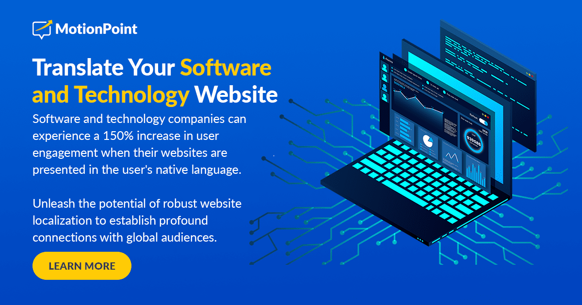 Software Website Translation | Technology Website Translation | MotionPoint Software Website Translation | Technology Website Translation | MotionPoint